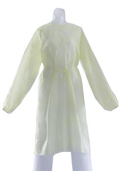 China Standard Size Disposable Hospital Theatre Gowns Tie On Neck And Waist for sale