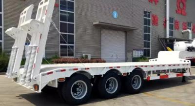 China Q345B Carbon Steel 18 Wheeler Flatbed Trailer Semi Tractor 53 Ft for sale