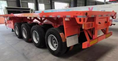 China 40Ton 3Axle Flat Bed Semi Trailers Truck OEM for sale