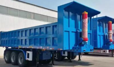 China 3Axle Q235B Carbon Steel Semi Dump Trailers 18 Wheeler for sale