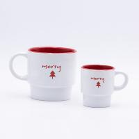 China 400 Ml Christmas Custom Mugs With Silkscreen For Gift Stores for sale