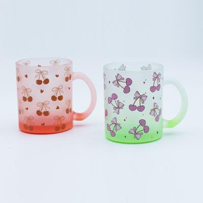 China 400ml Valentines Day Cup With Decal Fired  And Bottom Color Spraying For Gift Stores for sale