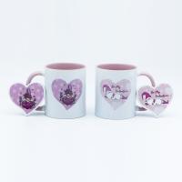 China Ceramic Decal Fired Commemorative Valentine's Day Mug 330 Ml For Gift Shoppers for sale