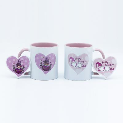 China Ceramic Decal Fired Commemorative Valentine's Day Mug 330 Ml For Gift Shoppers for sale