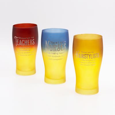 China 580 Ml Teachers Day Cups  With Two Colors Spraying And Decal Fired For Festival Celebration And Company Gifts for sale