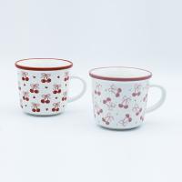 China Memorable Dia 10*5.8cm Valentines Day Mug Laser Engraving And Color Rim for sale