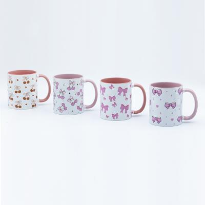 China High End Texture Valentine's Day Mug 330 Ml With Decal  Fired  For Festival Celebration for sale