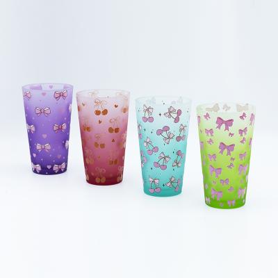 China Color Spraying And Decal Firing Memorable Valentine's Day Cup Dia 8.7*5.7 Cm 14.6 Cm For Gift Shoppers for sale