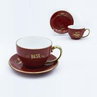 China Electroplating Mother's Day Mugs And Saucers  Dinnerware For Gift Stores for sale