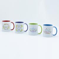 China 330ml Mother's Day Two Tone Mug With Decal Fired For Festival Celebration for sale