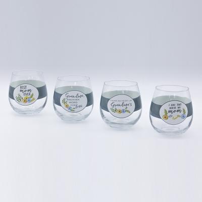 China Wine Glass Custom Mother's Day Cup With Decal Fired 480ml For Souvenir Wholesale Shop for sale