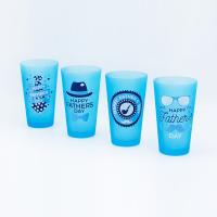 China Color Sprayed And Decal Fired Father's Day Cup Durable Glass Custom Dad Cup For Gifts for sale