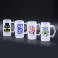 China 480ml Father's Day Frosted Pint Glass 15.2cmH With Decal Fired Commemorative For Souvenir Wholesale Shop for sale