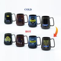 China 830 Ml Transmutation Glaze Mug With Heat Changing Decal Fired For Father's Day For Gift Shop for sale