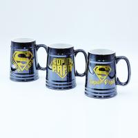 China Lightning Electroplating With Laser Golden Foil Decal Firing Father's Day Mugs Dia 8.1*10.2 Cm 13.5 Cm H 650 Ml for sale