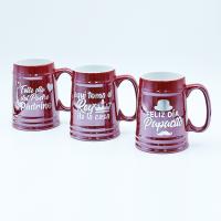 China Souvenir Wholesale Shop Father's Day Lightning Electroplating Mug With Laser Silver Foil Decal Firing for sale