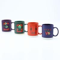 China 400 Ml 11 Cm H  Personalised Christmas Mugs With Decal Fired For Festival Celebration Type Customers for sale
