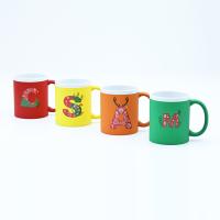 China Ceramic Christmas Coffee Mug With Color Spraying And Decal Firing For Festive Holiday Gifts for sale