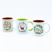 China 330ml Christmas Coffee Mug With Decal Fired Festive Design For Holiday Gifts for sale