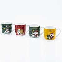 China 250 Ml Funny Christmas Two Tone Coffee Mugs With Decal Fired For Souvenir Wholesale Shop for sale
