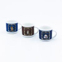 China Custom Two Tone Mugs With Decal Fired Dia 7.1*5 Cm 6.6 Cm H  Christmas Ceramic Coffee Mug for sale