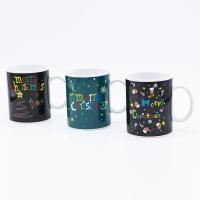 China 330ml Christmas Mug With Decal Fired And Two Tone Ceramic Design For Holiday Celebrations for sale