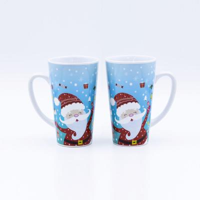 China Ceramic Christmas Coffee Mug With Decal Fired And 450ml Capacity For Holiday And Festive Occasions for sale