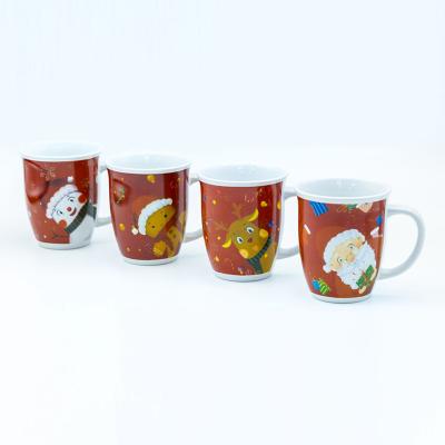 China 12 Oz Ceramic Coffee Mugs Decal Fired Commemorative For Festival Celebration Type for sale