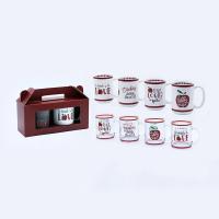 China Single Color Teacher's Day Set Of Cups And Mugs With Inside And Outside Decal Fired Memorable for sale