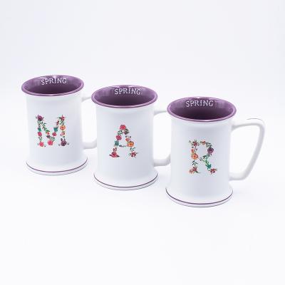 China Decal Fired Spring Two Tone Coffee Mug Dia10*10cm 13.2cmh 550ml For Collectible Shop for sale