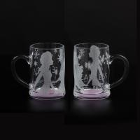 China 380ml Glitter Powder Branded Cups Dia 7.8*8.5cm 12cmh For Souvenir Wholesale Shop for sale