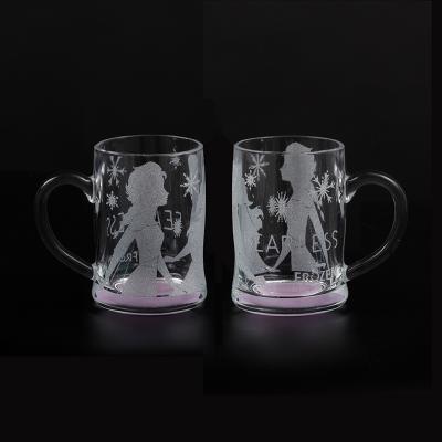 China 380ml Glitter Powder Branded Cups Dia 7.8*8.5cm 12cmh For Souvenir Wholesale Shop for sale