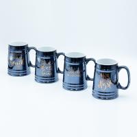 China Souvenir Two Tone Mug Electroplated And Decal Fired Finish 680ml Capacity Suitable For Gift Stores for sale