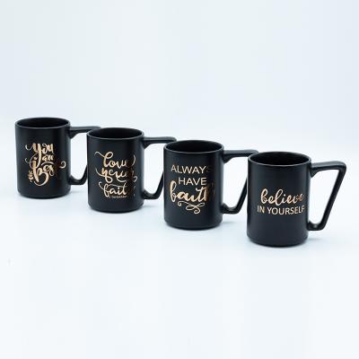 China Souvenir Coffee Mug With Unique Laser Decal Fired Design 460ml Capacity  8.8 Cm* 7.5 Cm for sale