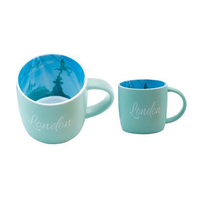 China Inside And Outside Decal Fired Ceramic Coffee Mugs 350 Ml 11 Oz For Souvenir Shop for sale