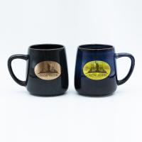 China 550ml Souvenir Ceramic Coffee Mug With Laser And Decal Fired For Souvenir Shop for sale