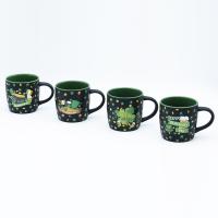 China 330ml St Patrick's Day Sparkle Powder Coffee Mugs Dia 8.6*7.1 Cm 8.6 Cm For Cultural And Tourism Creative Store for sale