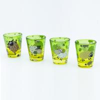 China Tourist Attractions Shamrock Cup With Two Color Spraying And Decal Fired Dia 4.9*3.5 Cm 6 Cm H 80 Ml for sale