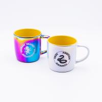 China Branded Coffee Mugs With 370ml Capacity Electroplated And Decal Fired Design 9cm Diameter And 8.8cm Height for sale