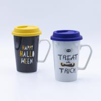 China 410ml Personalized Halloween Mugs With Electroplating And Decal Fired For Gift Wholesaler for sale