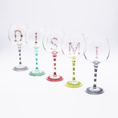 China Stylish Spring Goblet With Unique Decal Fired Pattern Suitable For Home Goods Stores And Gift Collections for sale