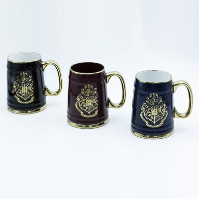 China Branded  Mugs With Unique Electroplating And Decal Firing 670ml Capacity Diameter 8.3cm Height 13.7cm for sale