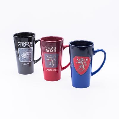China Souvenir Store Licensed Mug 450ml Featuring Gradation Glaze And Decal Fired Finish Diameter 89cm Height 152cm for sale