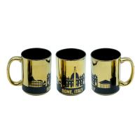 China Souvenir Coffee Mug With Electroplated And Decal Fired Design 330ml For Cultural Tourism Creative Store Souvenirs for sale