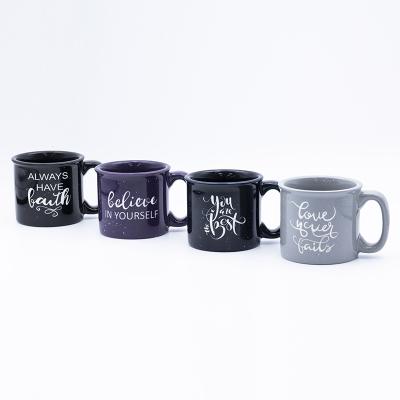 China Dia 9.8*8.8cm 8.7cmH 300ml Souvenir coffee mug with rain drop glaze and sandblasting unique for gift stores for sale