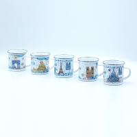 China 320ml Souvenir enamel mug with decal fired Dia 8.5*8.3cm 7.5cmH unique for cultural and tourism creative store for sale