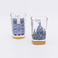 China Souvenir cup with decal firing and color spraying Dia 4.2*3.5cm 6.3cmH 40ml unique design for souvenir wholesale shop for sale