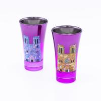 China Souvenir cup with electroplating, color spraying and decal firing 70ml unique design for culture enthusiast for sale