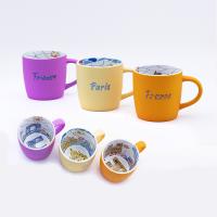 China 370 ml Souvenir apple shaped mug with decal fired unique design for souvenir wholesale shop for sale