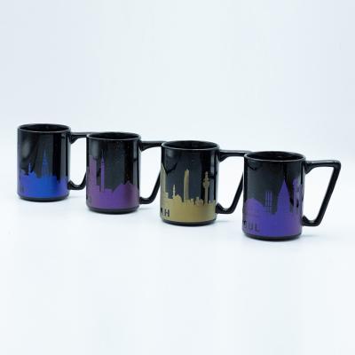 China Souvenir coffee mug with decal fired and star glaze 460ml commemorative significance for souvenir shop for sale